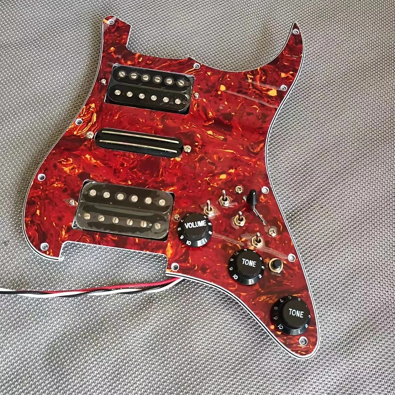 HSH Red Tortoise Guitar Stratocaster Style Prewired Loaded | Reverb