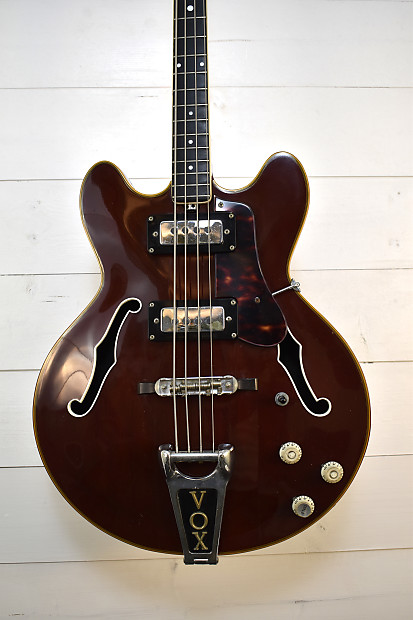 1968 Vox V282 Skybolt IV vintage bass Cherry with OHSC | Reverb
