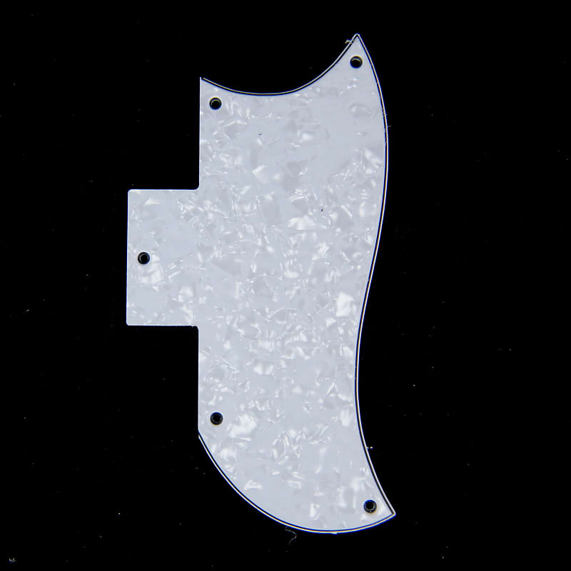 Replacement Guitar Pickguard Fits SG Standard, 4ply White | Reverb
