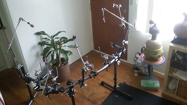 GIBRALTAR ZAUD CUSTOM DRUM RACK Black Gray, HEAVY LOADED | Reverb