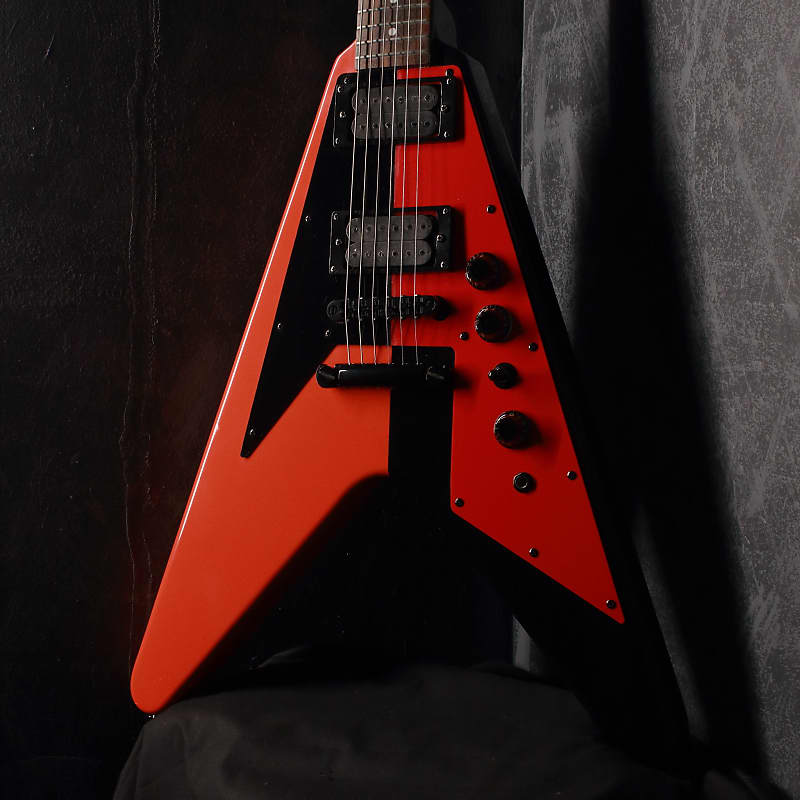 Epiphone Flying V Red/Black Harlequin 1999 | Reverb