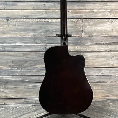 Stagg Left Handed SW-203CE Acoustic Electric Guitar - Natural | Reverb