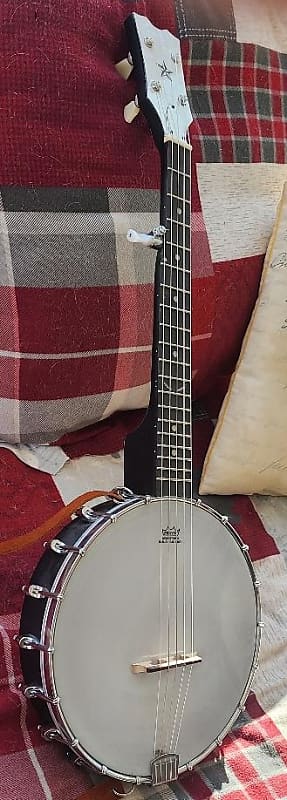 Dean Backwoods 5 String Satin Mini Banjo Black w/ Pearloid | Reverb