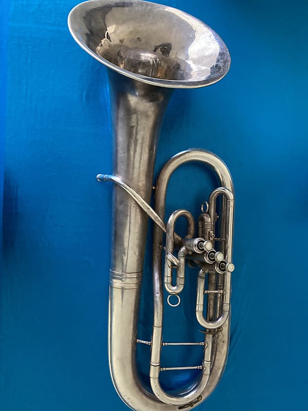 King 2265 Bell Front 3 Valve Silver Baritone Silver | Reverb