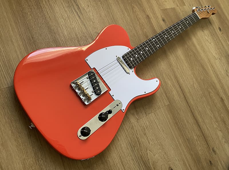 Partscaster Telecaster style Fiesta Red 52 Fender USA pickups | Reverb