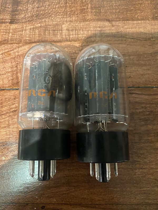 Matched pair Rca 6l6 black plate tubes | Reverb