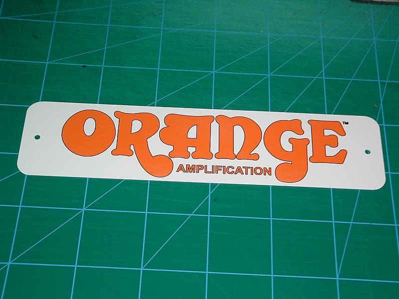 Orange Amplification Metal wall sign 3"x12"...White | Reverb