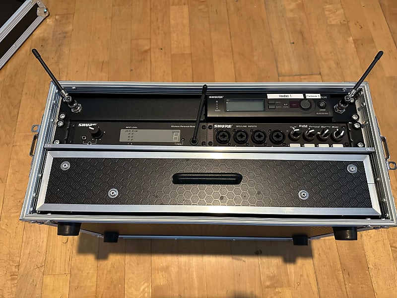 Complete Shure in-ear and mic/guitar transmitter rack | Reverb