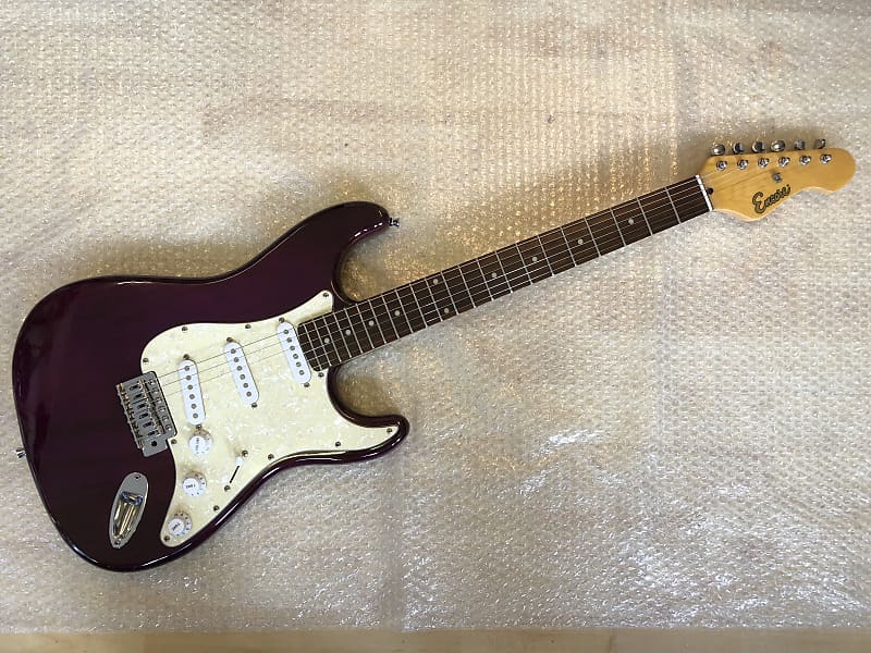 Encore Stratocaster Electric Guitar Trans Purple | Reverb