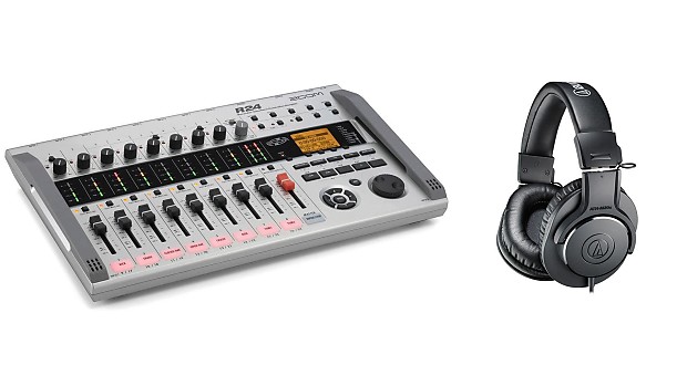 Zoom R24 w/ Audio-Technica ATH-M20x Headphones Bundle | Reverb