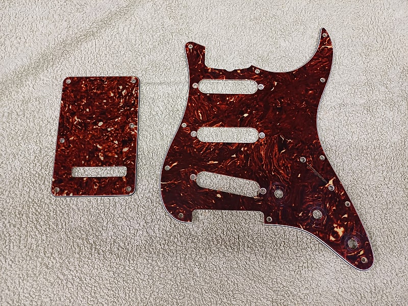 Fender Pickguard Stratocaster deluxe Tortoise shell 2000 - | Reverb