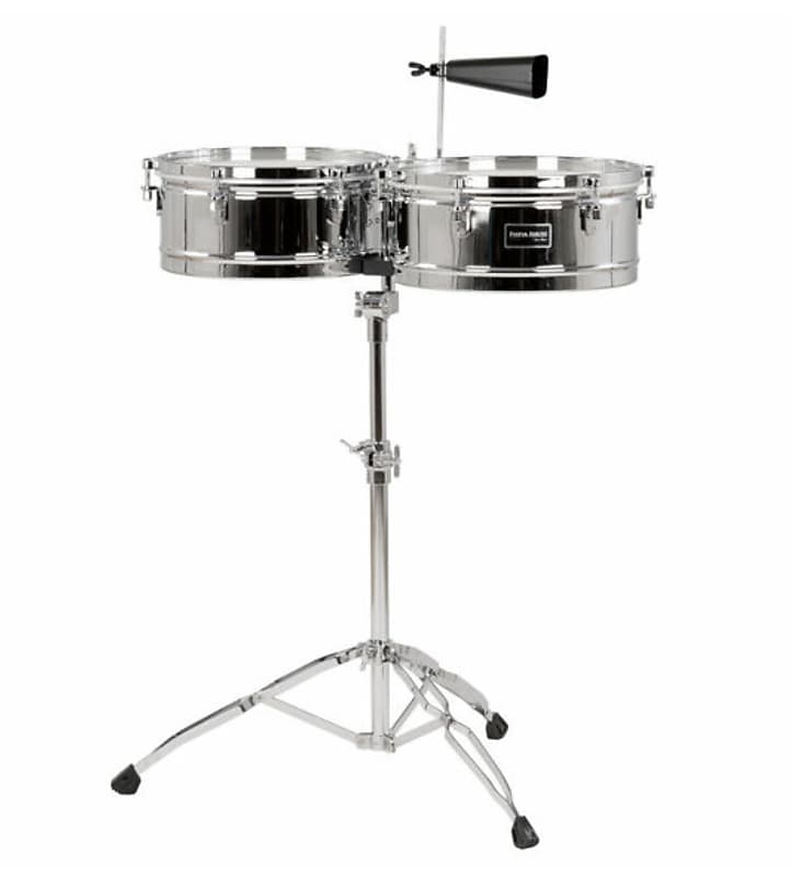 Gon Bops Fiesta Series Timbale Set with Stand - 14/15 | Reverb