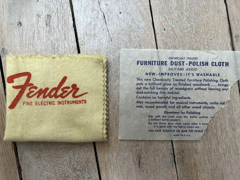 Circa 1963-1964 Fender Polish Cloth Rare Vintage Case Candy | Reverb