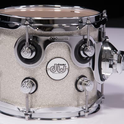 DW Design Series 7x8 Tom Silver Sparkle Lacquer | Reverb