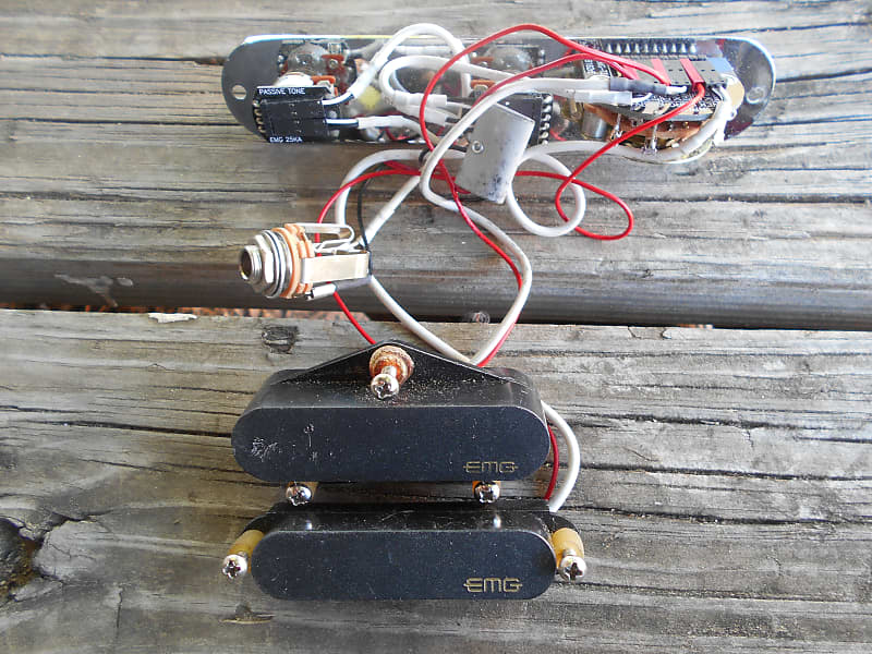 EMG Telecaster Pickup Set Active Complete Black | Reverb