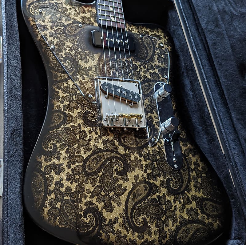 Crook Telebird 2010s - Black Paisley | Reverb