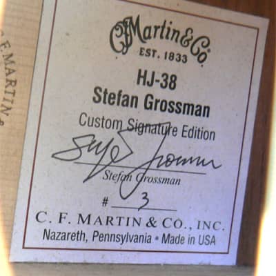 2007 Martin HJ-38 Stefan Grossman Signature: Rare Jumbo, | Reverb