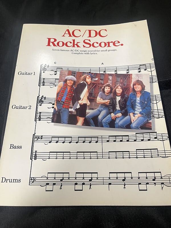 ACDC Rock Score Seven Famous ACDC Songs Scored for Small | Reverb