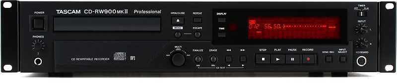 TASCAM CD-RW900MKII Professional Rackmount CD Recorder/Player | Reverb