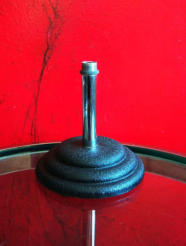 Vintage 1950's Snyder DM-1 cast iron microphone desk stand | Reverb