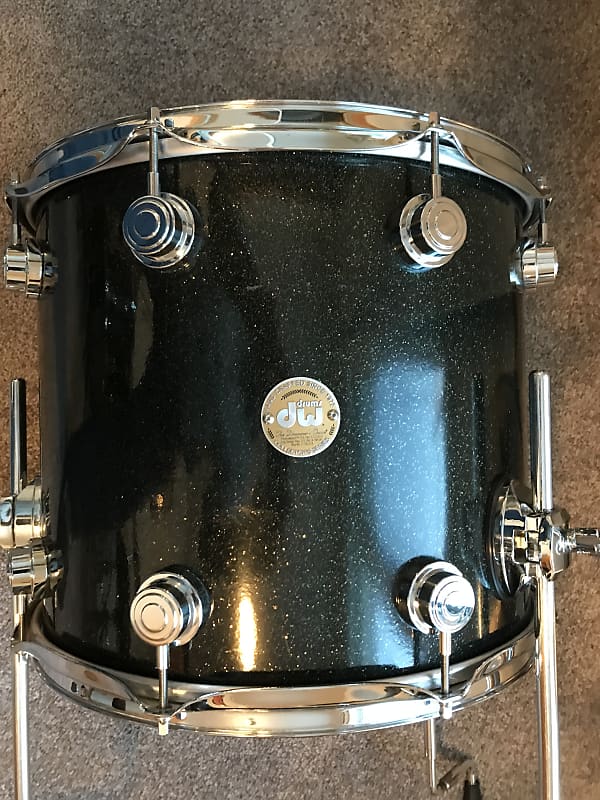 DW Collectors 15x13" Floor Tom w/Legs 2008 - Black Glass | Reverb