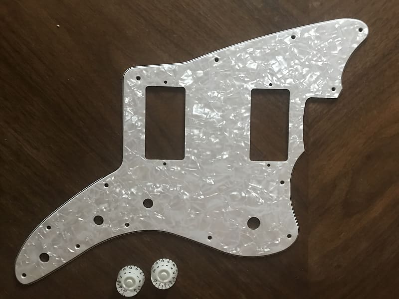 Warmoth custom pickguard Jazzmaster HH Pearl | Reverb