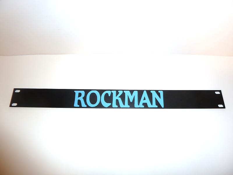 19" Single Rack Space Panel with Blue Rockman Insignia | Reverb