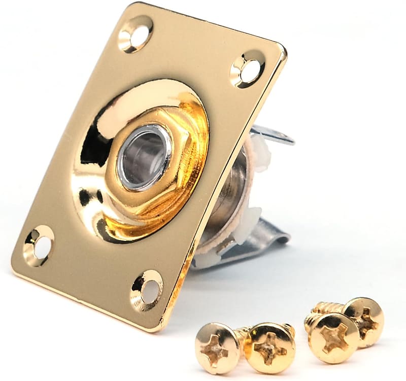 Metal 1/4 Output Jack Plate Input Jack Socket for Tele SG | Reverb
