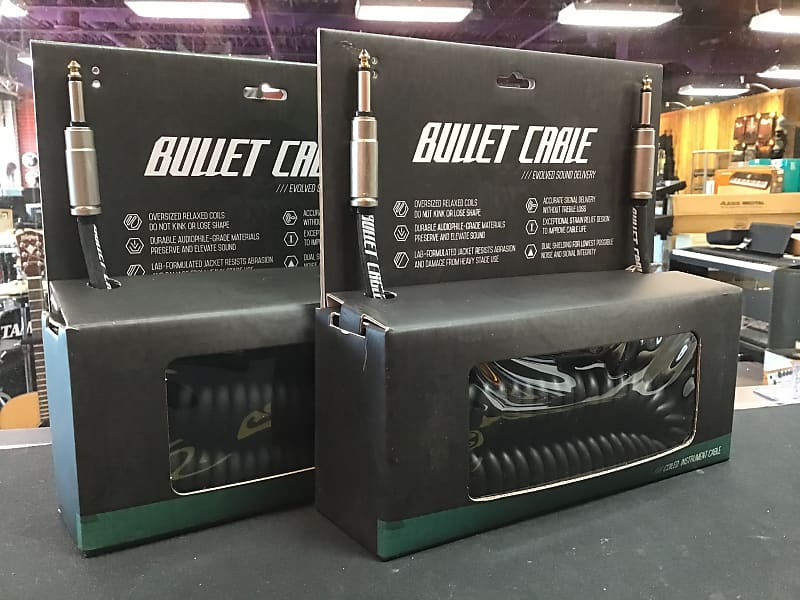 Bullet Cable BC-30CC 30 Foot Coil Cable Pair! Black | Reverb