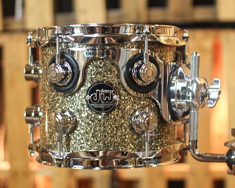 DW Performance Ginger Glitter Glass Rack Tom - 7x8 | Reverb