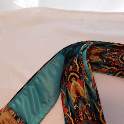 Coolstraps Custom Handmade Guitar Straps Aqua Copper Art Deco | Reverb