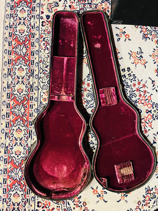 Gibson Ripper Bass Case Early 70's Black /Purple Interior | Reverb