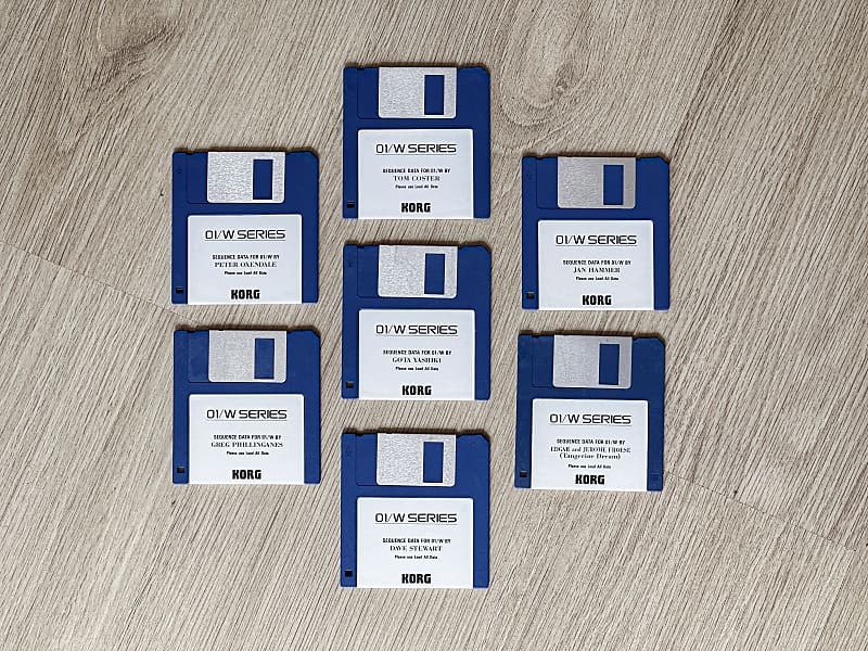 Korg 01/W // Floppy Set 30Th Anniversay Disks // 7 pieces!! | Reverb