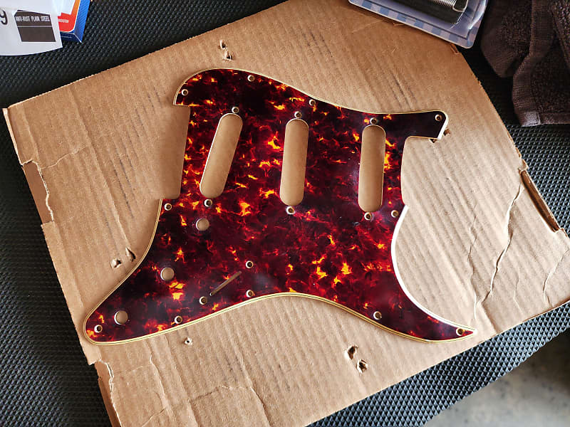 Spitfire Tortoise Shell Stratocaster Pickguard (11 hole) - | Reverb