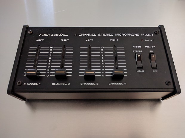 Realistic 32-1105 (4) Channel Stereo Mixer Black | Reverb