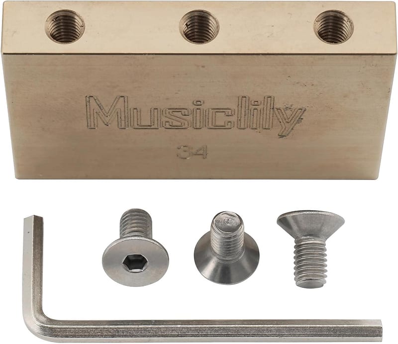 34mm Solid Brass Tremolo Block for Floyd Rose Locking Tremolo | Reverb