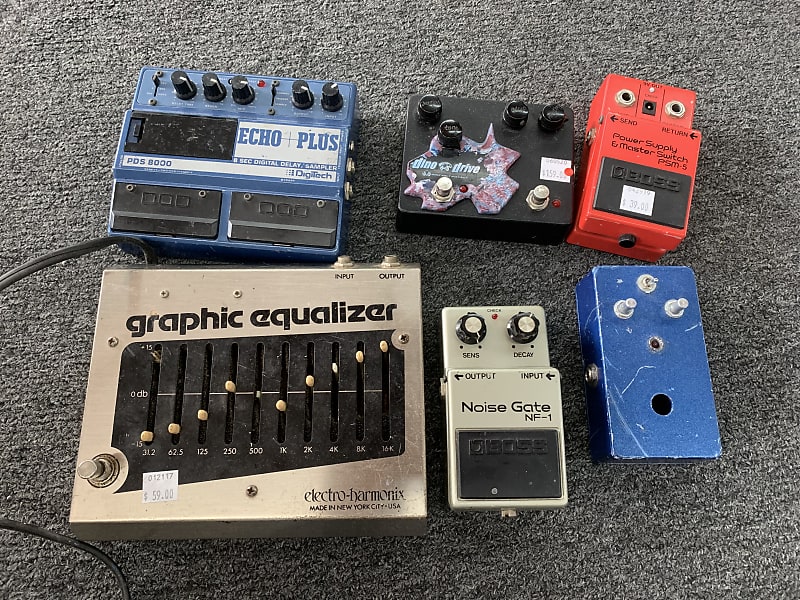 Broken Pedal Lot Vintage EHX EQ Digitech Echo Plus Boss PSM-5 | Reverb