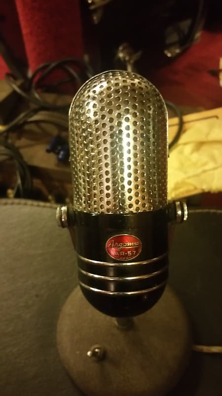 Rare Vintage Argonne AR-57 Pill Microphone with Base | Reverb