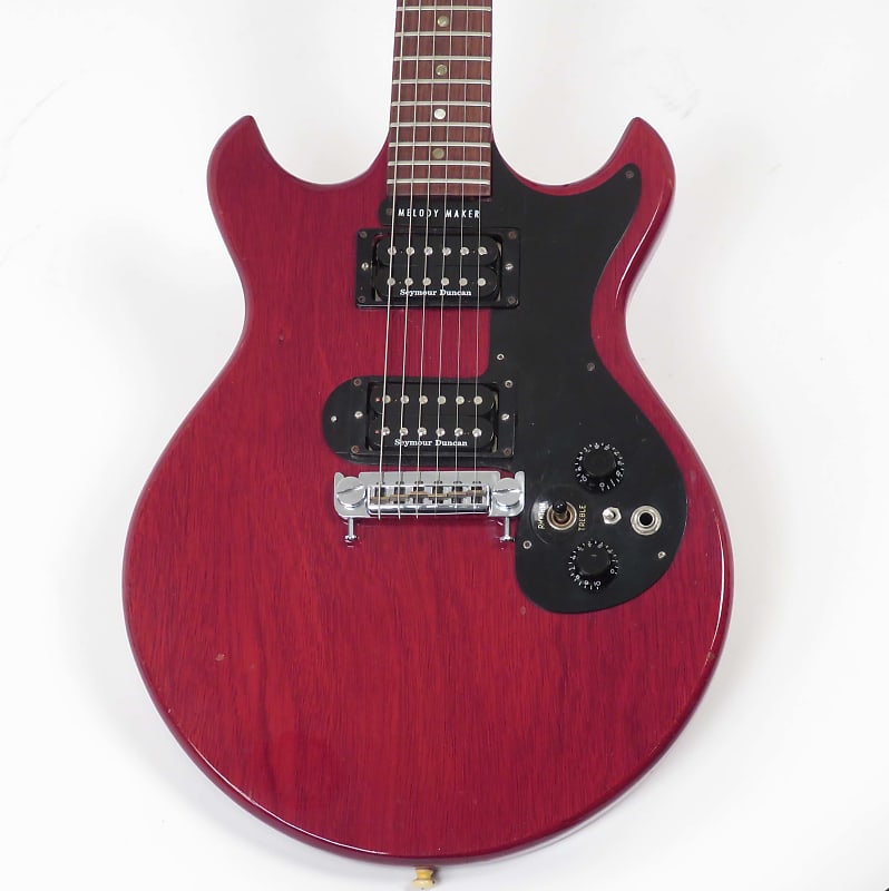 1965 Gibson Melody Maker Guitar- Cherry - Hot Rodded Pat | Reverb