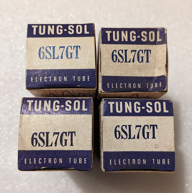 6SL7GT Tung-Sol NOS NIB Matched Pair Tubes Gray Plates Chrome | Reverb