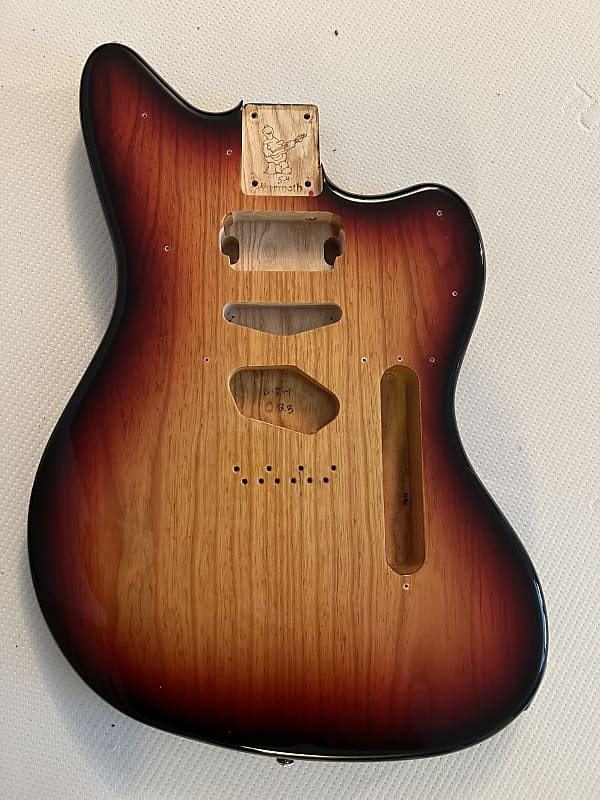 Warmoth Jazzcaster Body - Chambered Swamp Ash - Sunburst | Reverb