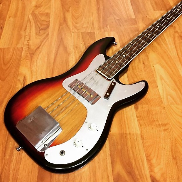 Vintage Made in Japan Bass Guitar with Gold Foil Pickup! | Reverb