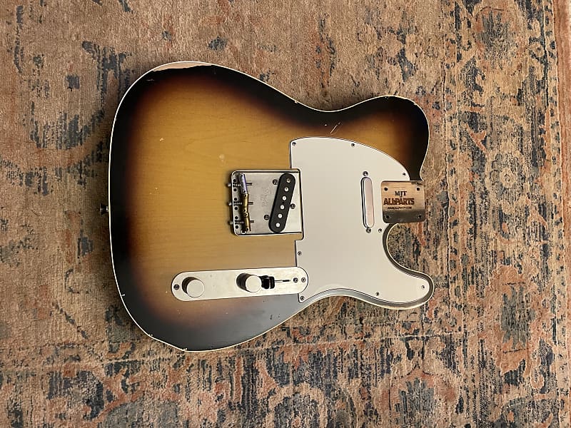 MJT Loaded double-bound Tele body Sunburst | Reverb