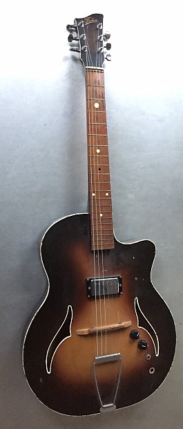 Vintage Rare Dutch Famos Hollowbody Archtop 1960s Sunburst | Reverb