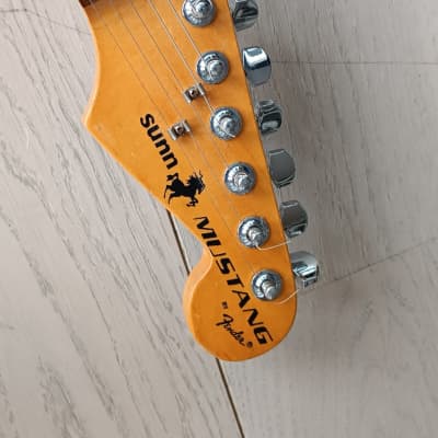Sunn Fender Mustang Stratocaster 1980s - Sunburst | Reverb