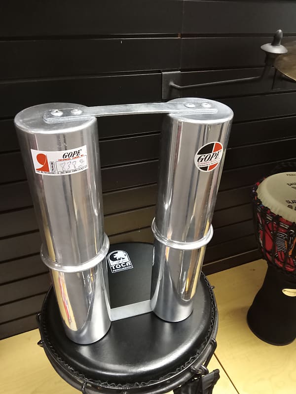 GOPE Double Ganza Aluminum Shaker - Brazilian Percussion | Reverb