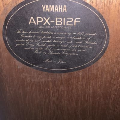 Yamaha APX B12F fretless sunburst acoustic electric bass | Reverb