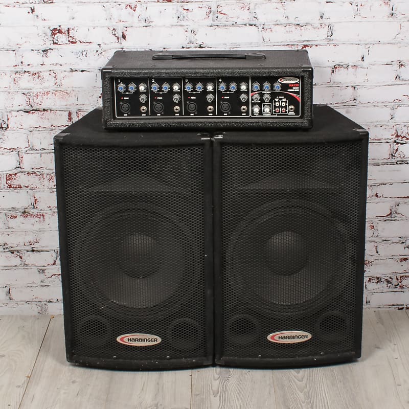 Harbinger HA120 PA Head and Matching Speakers x0392 (USED) | Reverb
