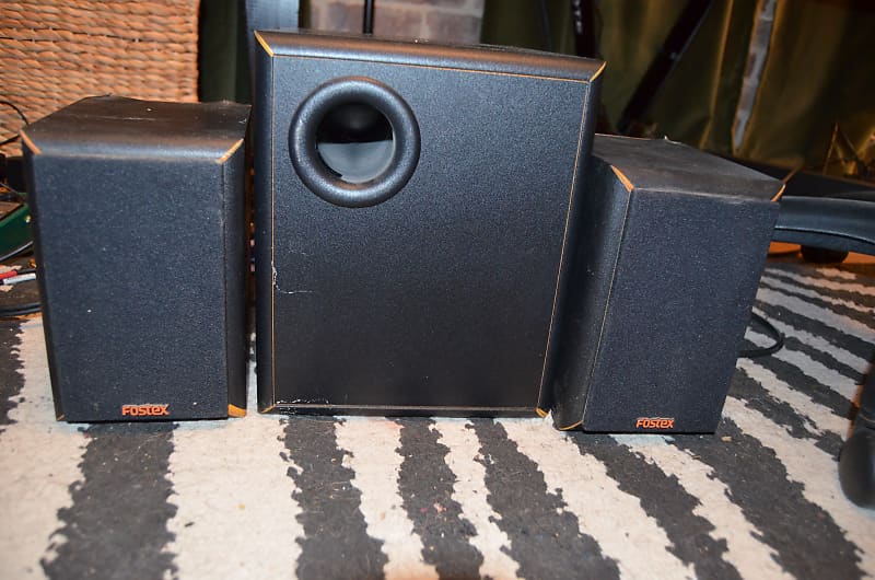 Fostex SW1 SS1 monitors and sub bass system studio recording | Reverb