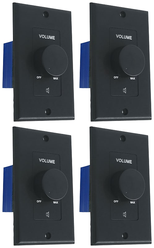 4 Rockville VOL70200 Black 200w 70v Wall Volume Controls Zone | Reverb